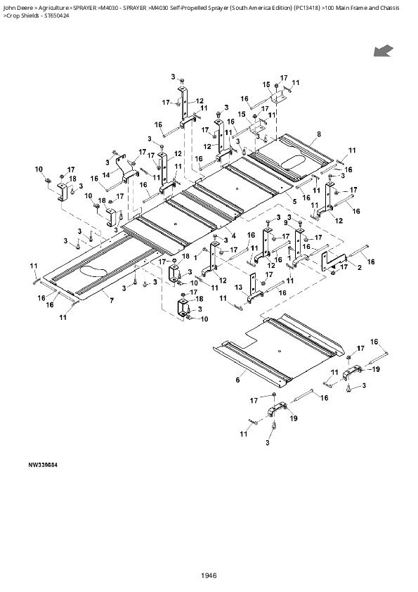 John Deere M4030 Self-Propelled Sprayer Parts Catalog (PC13418 ...