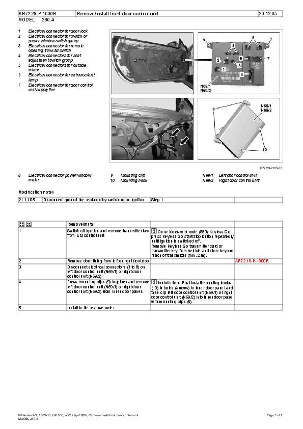 Mercedes-Benz SL-Class (R230) Repair Service Manual | Quality Service ...